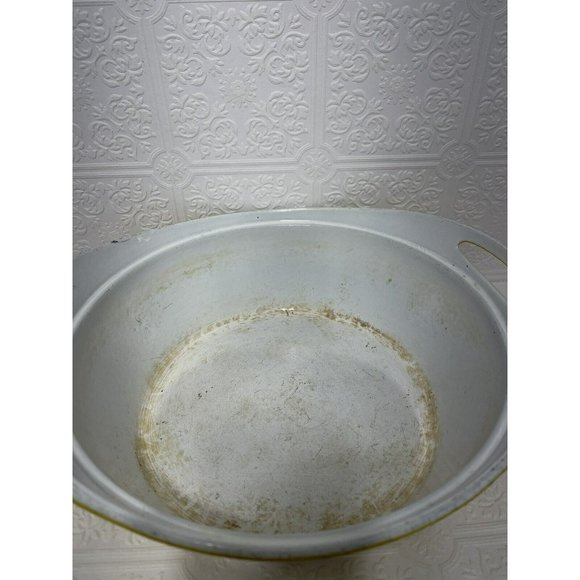 Kitchen | Large Yellow Enamel Cast Iron Stock Pot Dutch Oven Mcm ...